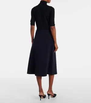 Max Mara Gloria Virgin Wool Midi Skirt