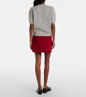 Max Mara Knitted Wool And Cashmere-blend T-shirt