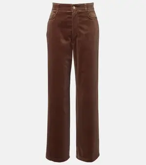 Brown High Rise Casual Pants for Women