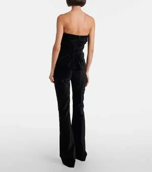 Tove Velvet Tube Top - Black