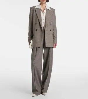 Vince Houndstooth Wide-leg Trousers