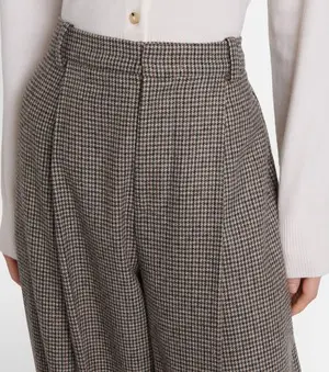 Vince Houndstooth Wide-leg Trousers