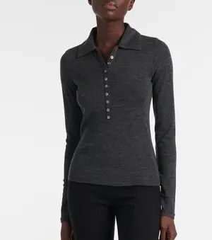 Vince Sheer Merino Wool Polo Shirt