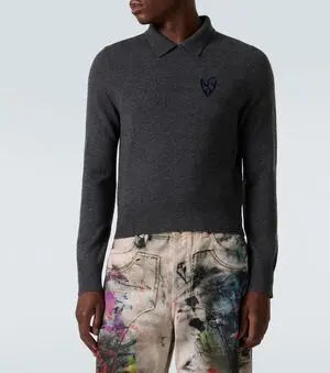 Acne Studios Jacquard Wool And Yak Polo Sweater