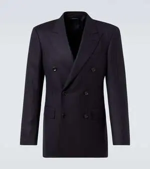 TOM FORD Pinstripe Double-breasted Wool Blazer