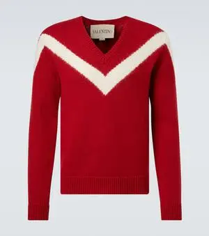 Valentino Garavani V Neck Sweaters For Men