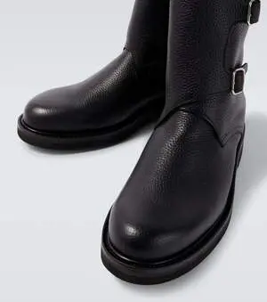 Auralee Leather Biker Boots
