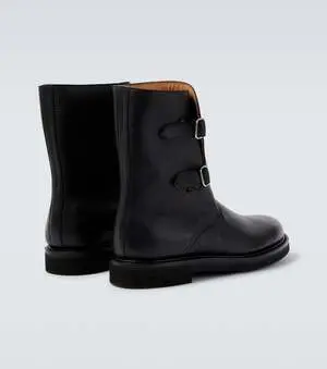 Auralee Leather Biker Boots