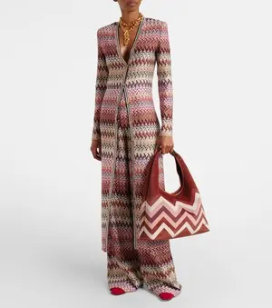 Missoni Large Zigzag Leather Tote Bag