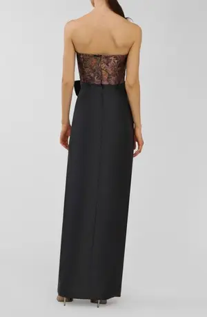 KAY UNGER Vanessa Strapless Column Gown