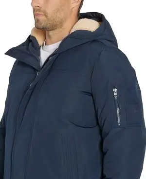 IZOD Fleece Lined Expedition Parka Jacket - Navy
