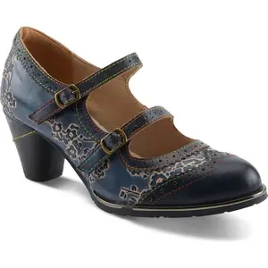 SPRING STEP SHOES Gaviria Mary Jane Pumps - Navy