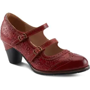 Spring Step Shoes Embossed Pumps
