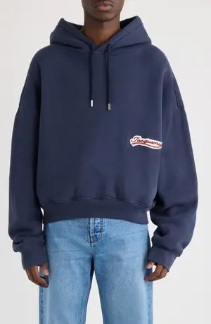 Jacquemus Le Hooded Gio Logo Patch Hoodie