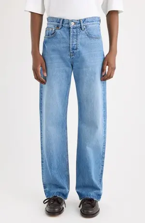 Jacquemus Le De-nîmes Droit Straight Leg Jeans - Blue/tabac