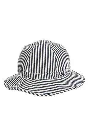 BEAMS Stripe Cotton Bucket Hat - Hickory Stripe