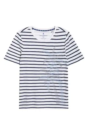 Tommy Bahama Striped Palm Organic Cotton Top