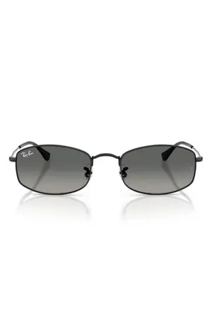 Ray-ban 55mm Irregular Sunglasses - Black/gradient Grey