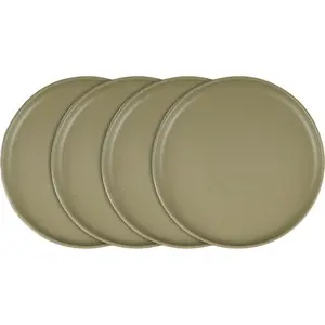 STONE + LAIN Tom Stoneware 4-piece Salad Plate Set - Olive