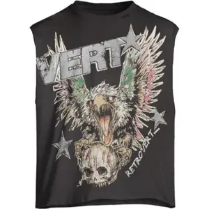RETROVERT Falcon Skull Tee Cutoff