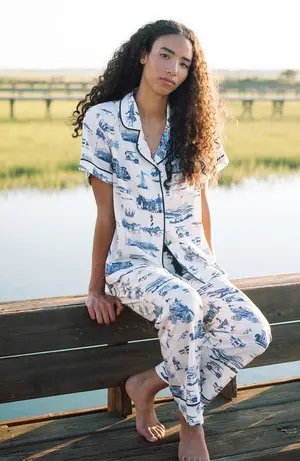 KATIE KIME Nc Toile Pant Set - Navy