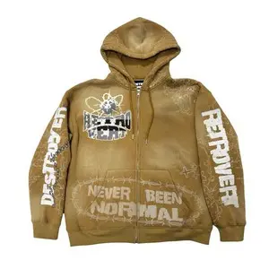 RETROVERT Destruction Zip Hoodie