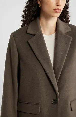Nordstrom Wool Blend Longline Coat