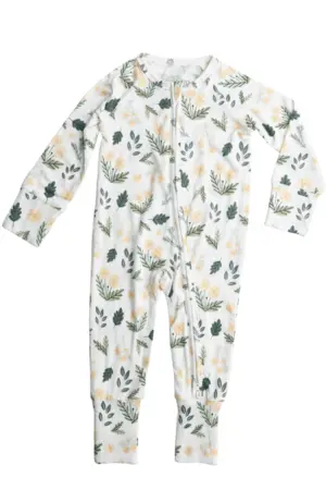 KINDRED BRAVELY Zip-up Pajamas - Honey Dandelion