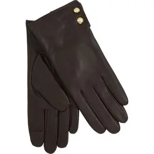 ZZDNU LAUREN RALPLH LAUREN Leather Touch Gloves - Country Brown