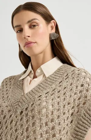 Brunello Cucinelli Net Knit Sweater