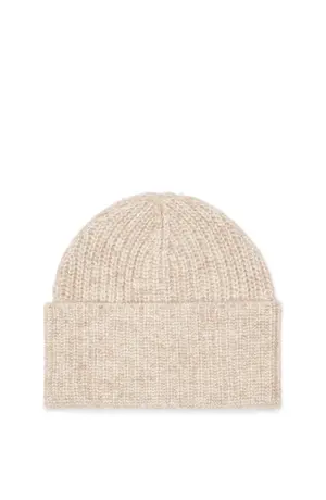 Brunello Cucinelli Rib Knit Beanie - Sand