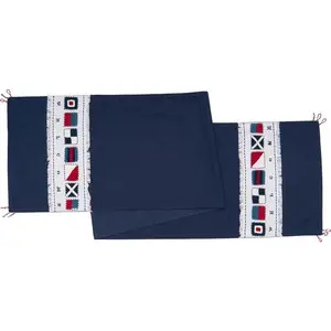C&F HOME Nautical Flag Table Runner - Blue