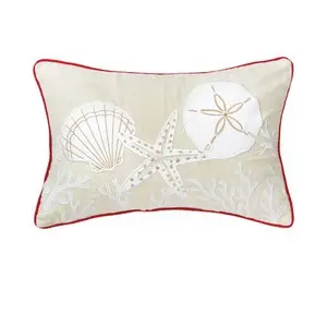 C&F HOME Sanddollar Coral Pillow - Red