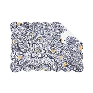 C&F HOME Serena Cotton Placemats, Set Of 6 - Blue