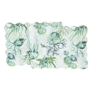 C&F HOME Shorecrest Table Runner - Green