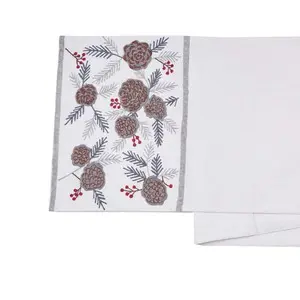 C&F HOME Pinecone & Berries Table Runner