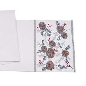 C&F HOME Pinecone & Berries Table Runner
