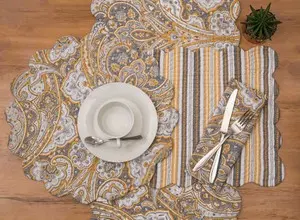 C&F HOME Shay Damask Table Runner