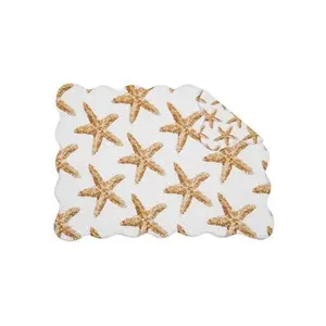C&F HOME Sandbridge Stars Placemats - White