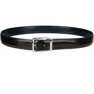 Cole Haan Reversible Leather Belt - Chocolate/navy