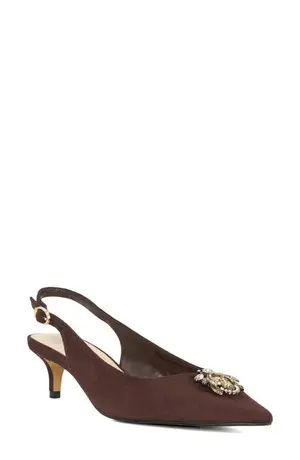Dune London Pointed Toe Slingback Pump - Brown