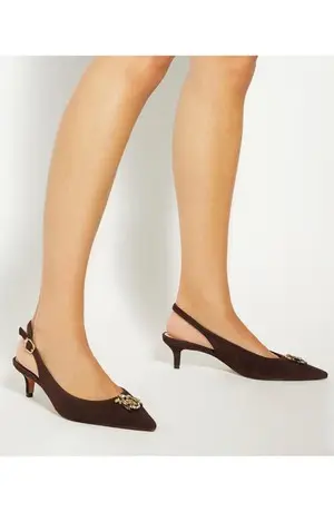 Dune London Pointed Toe Slingback Pump - Brown