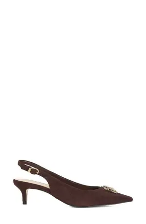 Dune London Pointed Toe Slingback Pump - Brown