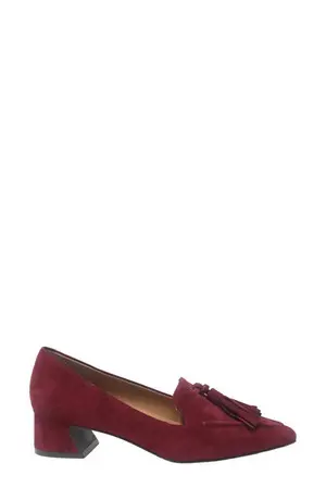 Gentle Souls Glova Tassel Pump - Wine Suede