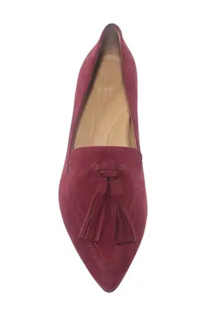 Gentle Souls Glova Tassel Pump - Wine Suede