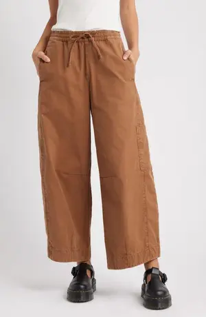 DAMSON MADDER Felix Drawstring Ankle Pants - Caramel