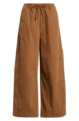 DAMSON MADDER Felix Drawstring Ankle Pants - Caramel