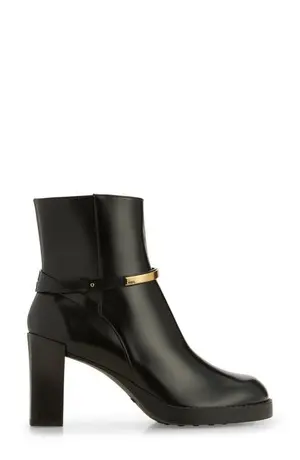 TOD'S Bar Block Heel Ankle Boots