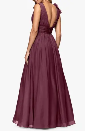 XSCAPE EVENINGS Ruffle Organza Gown