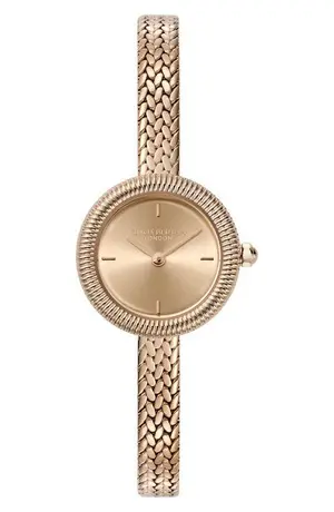 OLIVIA BURTON Finery Mesh Strap Watch Pink